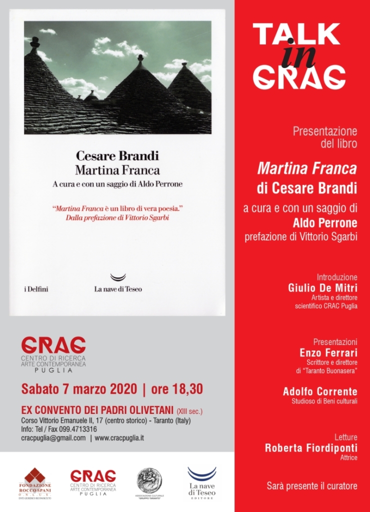 Presentazione del libro “Martina Franca” di Cesare Brandi a cura e con ...